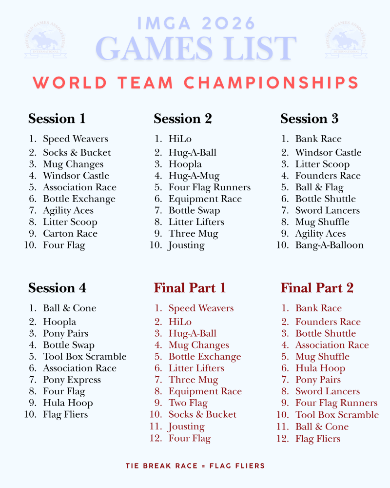 IMGA COMPETITIONS 2026 GAMES LIST - IMGA International Mounted Games ...
