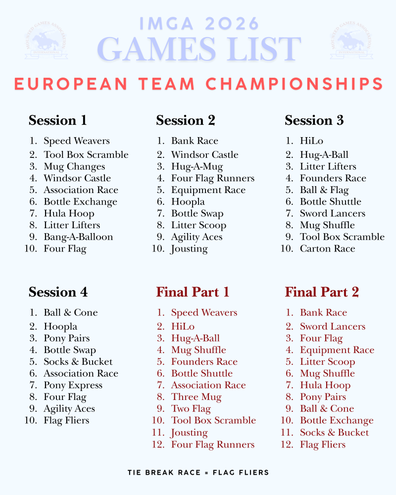 IMGA COMPETITIONS 2026 GAMES LIST - IMGA International Mounted Games ...