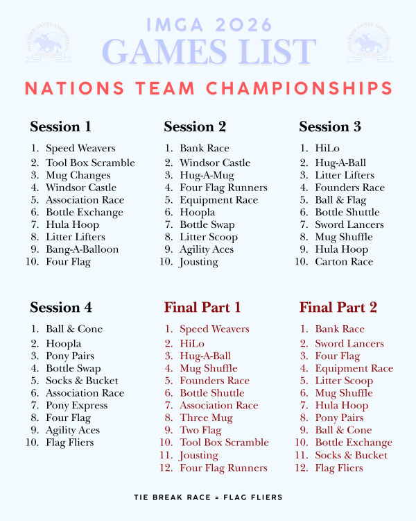 IMGA COMPETITIONS 2026 GAMES LIST - IMGA International Mounted Games ...